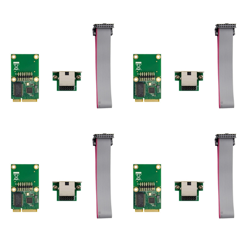 4X RTL8111F Mini PCIE Gigabit Network Card Single-Port Ethernet LAN ...