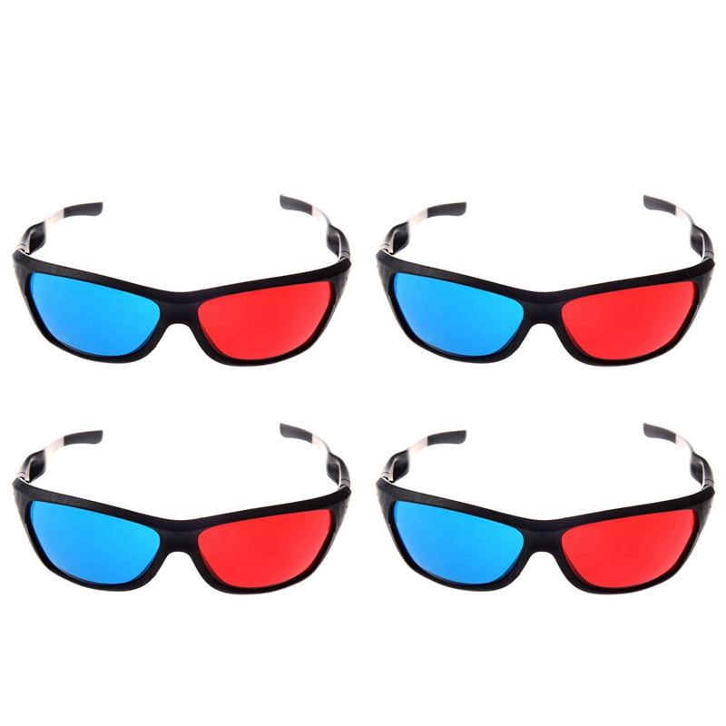 4X Red-Blue / Cyan Anaglyph Simple Style 3D Glasses 3D Movie Game ...