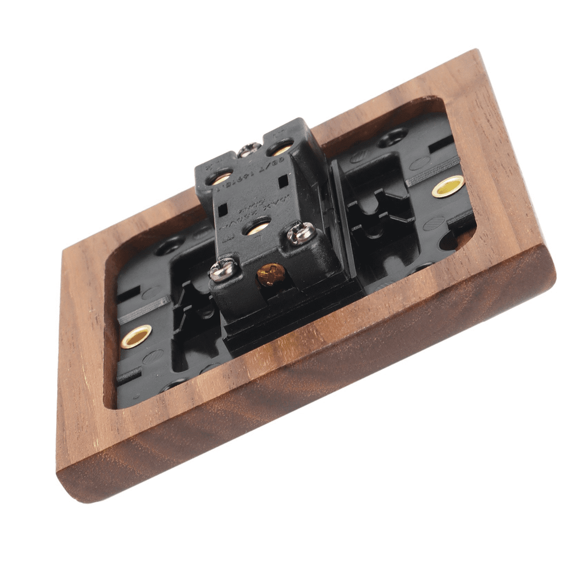 4X Retro American Industrial Style Light Switch Socket, Solid Wood ...