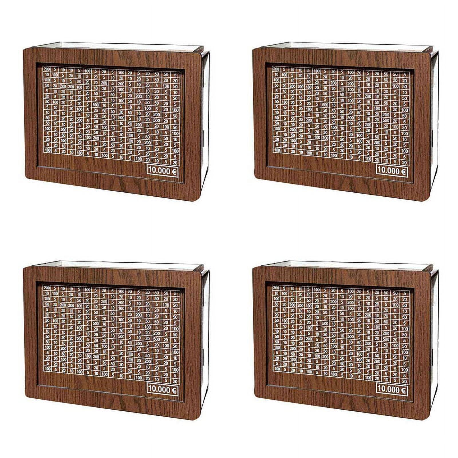 4X Retro Money Box Japanese Piggy Bank with Counter Coin Boxes Wooden ...