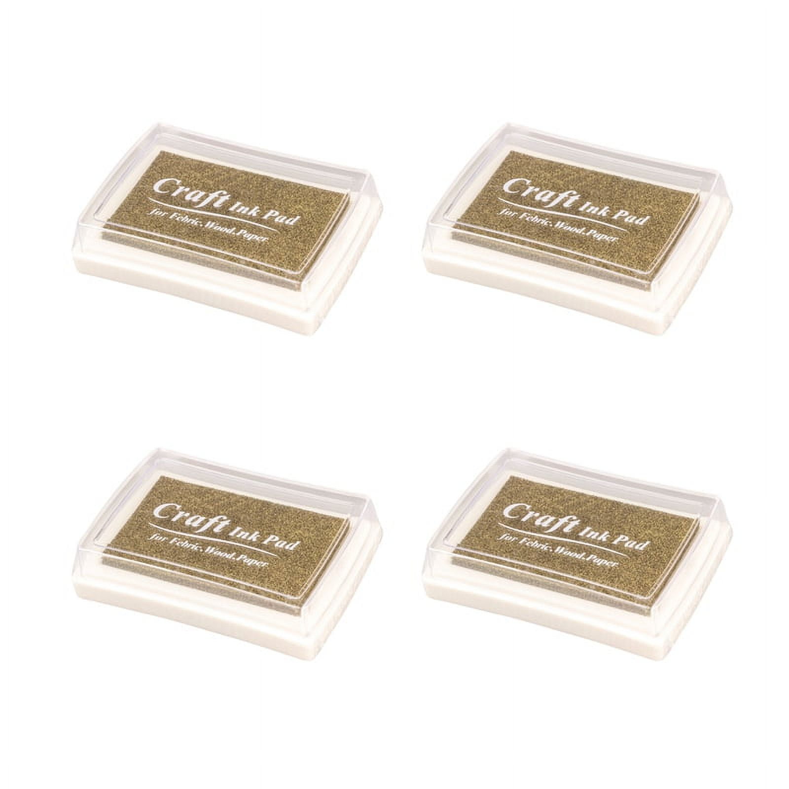 4X Rubber Stamp Ink Pad Stamp Inkpad Ink Pad - Gold - Walmart.com