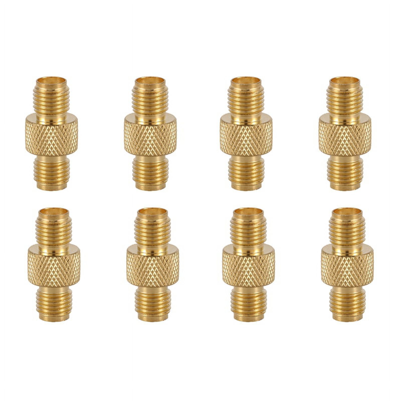 4X SMA Female to Female Adapter RF Coax Connector Straight,Gold ...