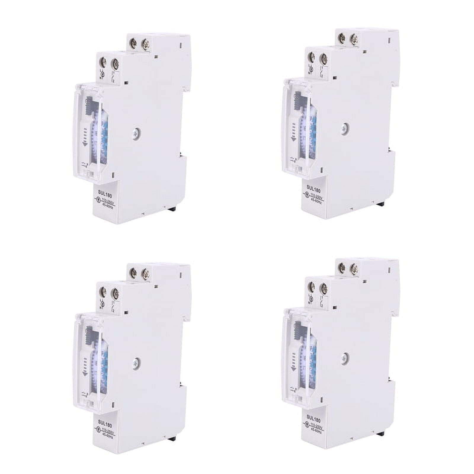 4X SUL180A 15 Minutes Mechanical Timer 24 Hours Programmable Din Rail ...