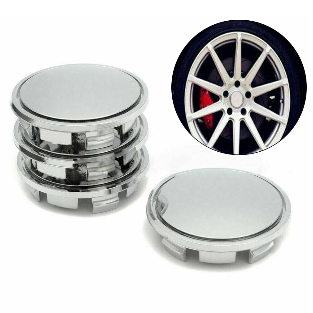 4X/Set 76mm ABS Chrome Car Wheel Center Cap Tyre Rim Hub Cap Cover ...