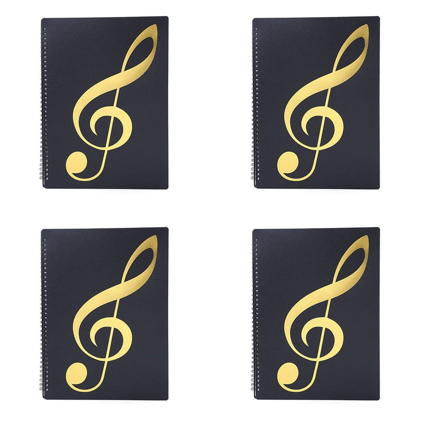 4X Sheet Music Folder, 60 Pages, Sheet Music/Holder,Fits Letter Size A4 ...