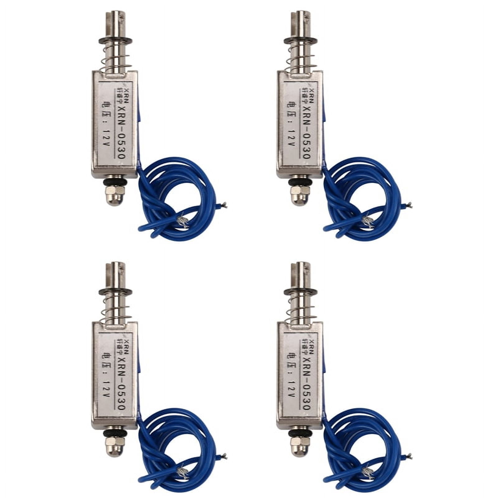 4X Solenoid Electric Solenoid Type Push / Pull 10 mm DC 12 V 2.1 Kg ...