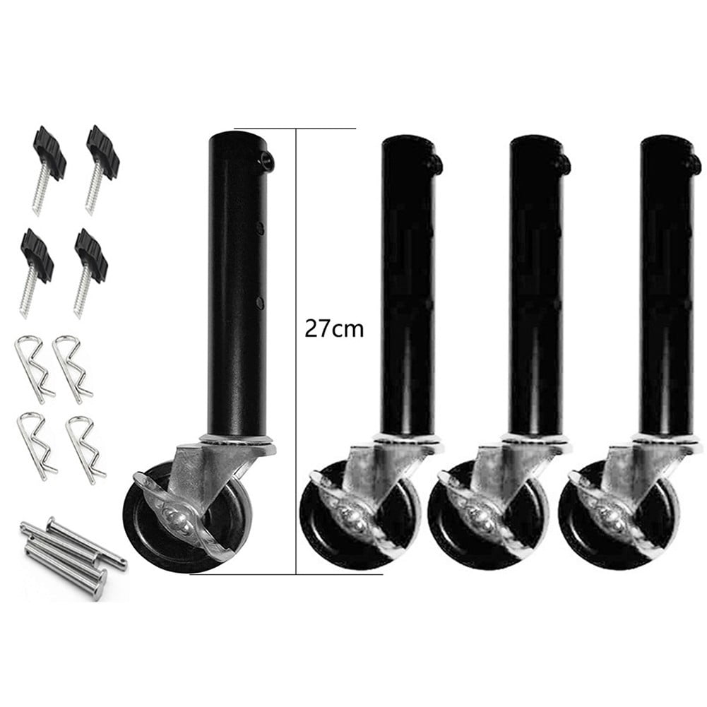 4x Spring Loaded Wooden Tubular Gate Caster Supporting Wheel with ...