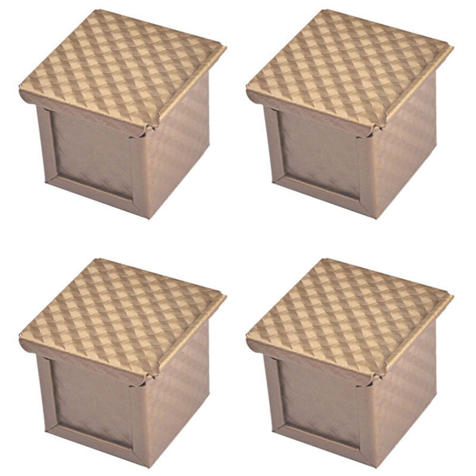 4X Square Loaf Pan with Lid Toast Mold Bread Pan Loaf Pan with Cover ...