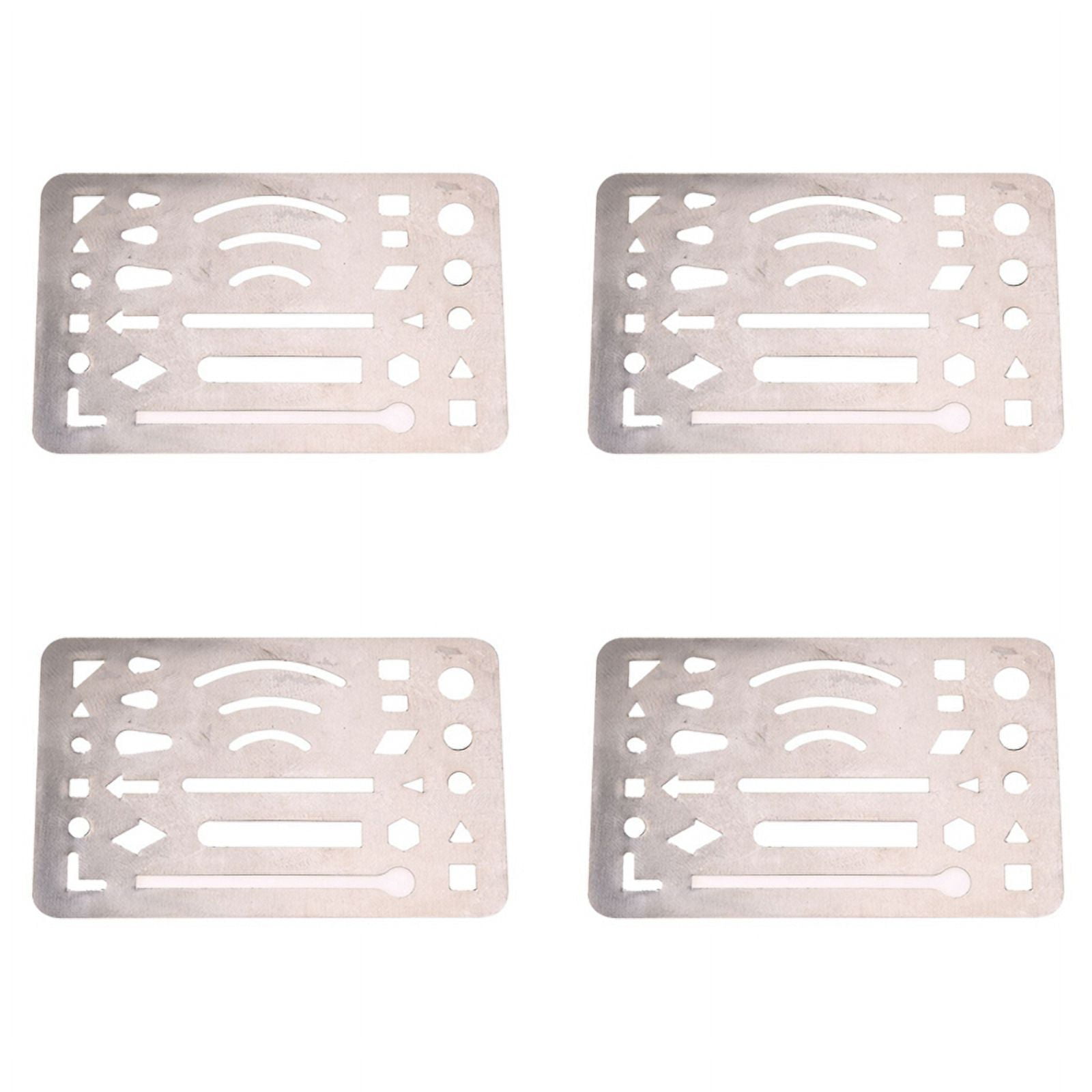 4X Stainless Steel 27 Patterns Erasing Drawing Drafting Tool Shield ...