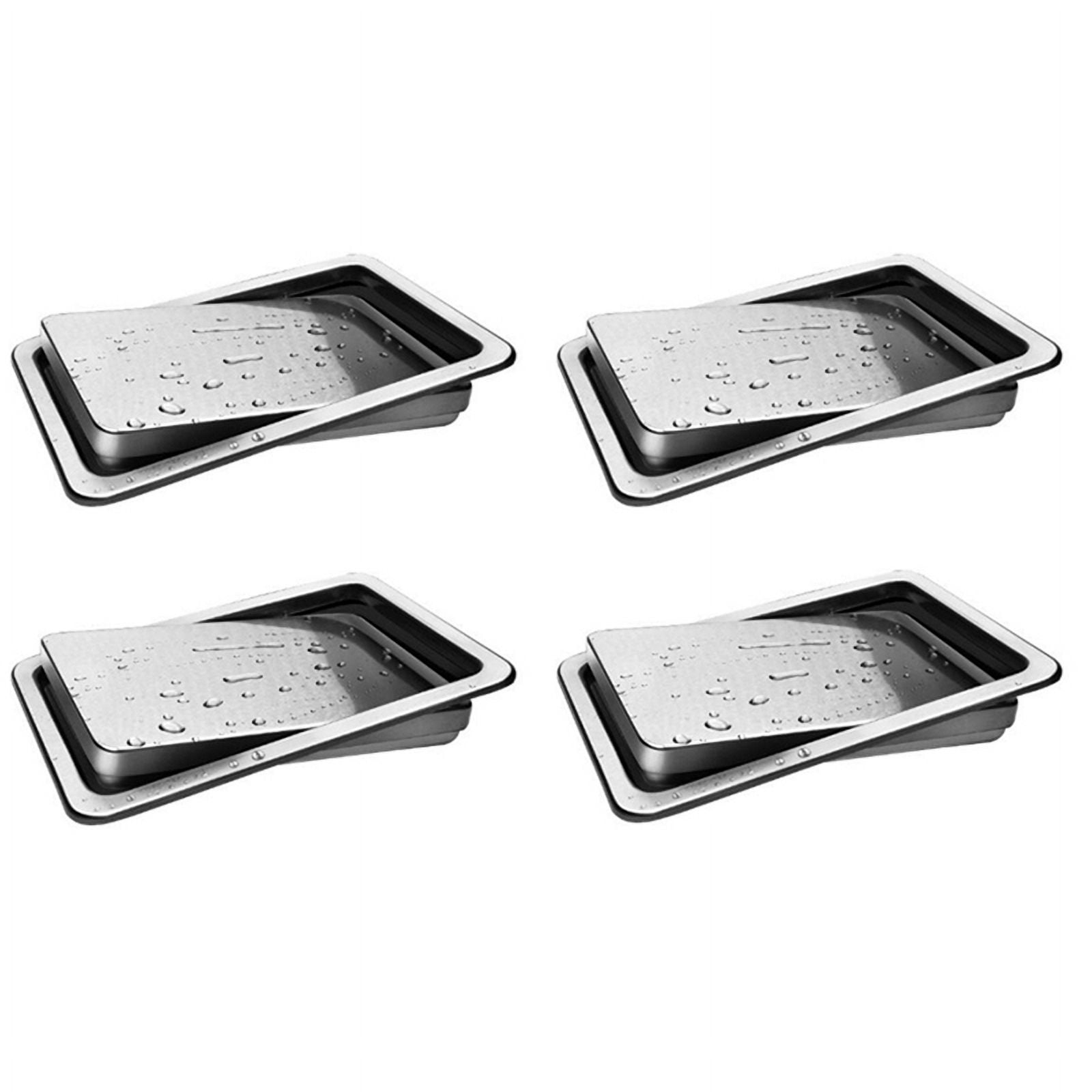 4X Stainless Steel Garbage Flap Lid Trash Bin Cover Flush Built-in ...