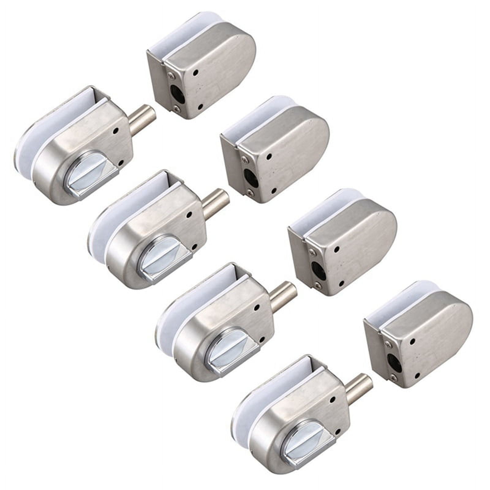 4X Stainless Steel,Glass Door Latches Lock/Bolt,138A ,Without Drilling ...