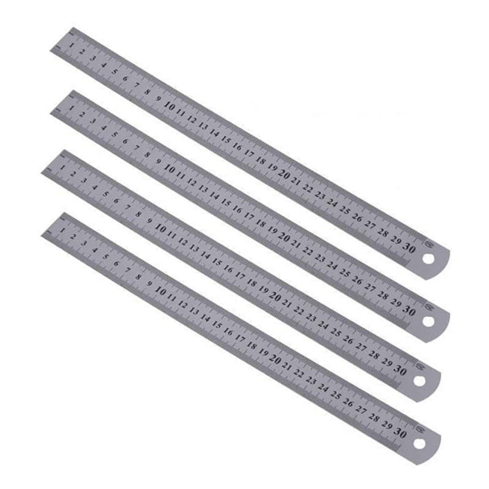 4X Stainless Steel Ruler Measure Metric Function 30cm 12Inch - Walmart.com