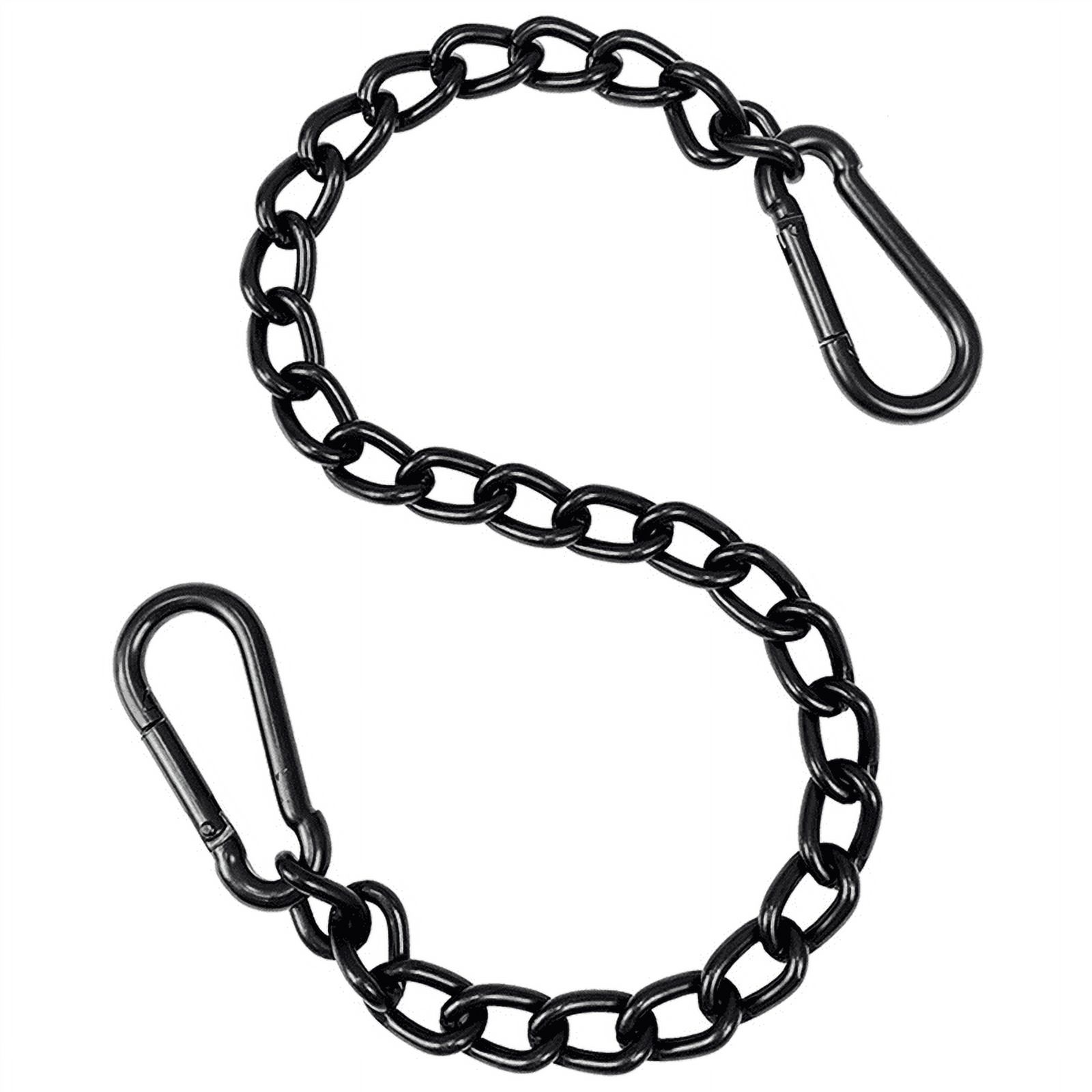 4X Steel Hanging Chair Chain with 2 Carabiners, Heavy Duty Porch Swing ...