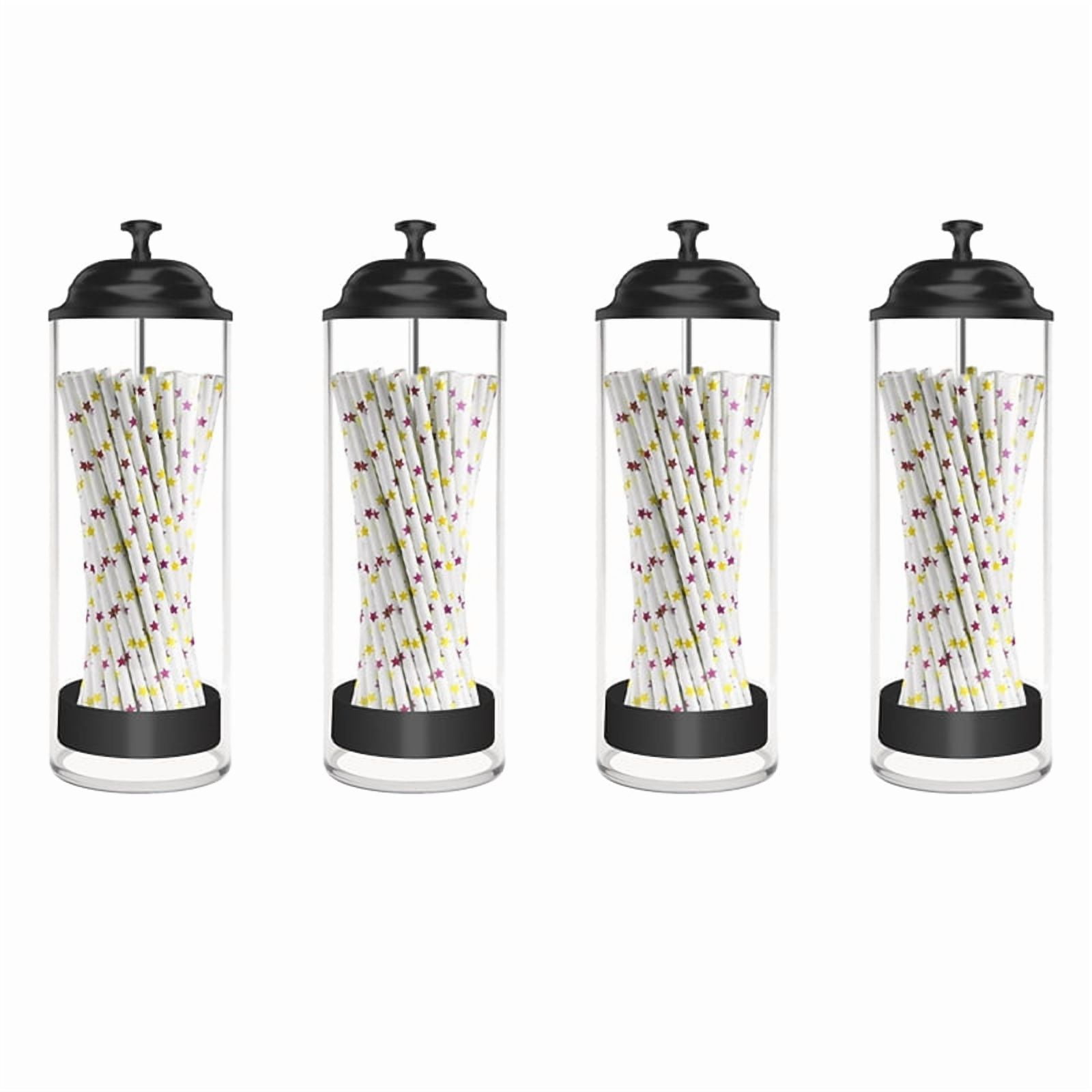 4X Straw Holder for Standard Size Drinking Straws, Plastic Straw ...