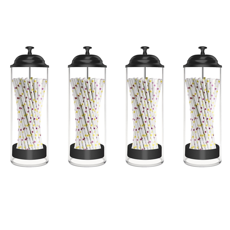 4X Straw Holder for Standard Size Drinking Straws, Plastic Straw ...