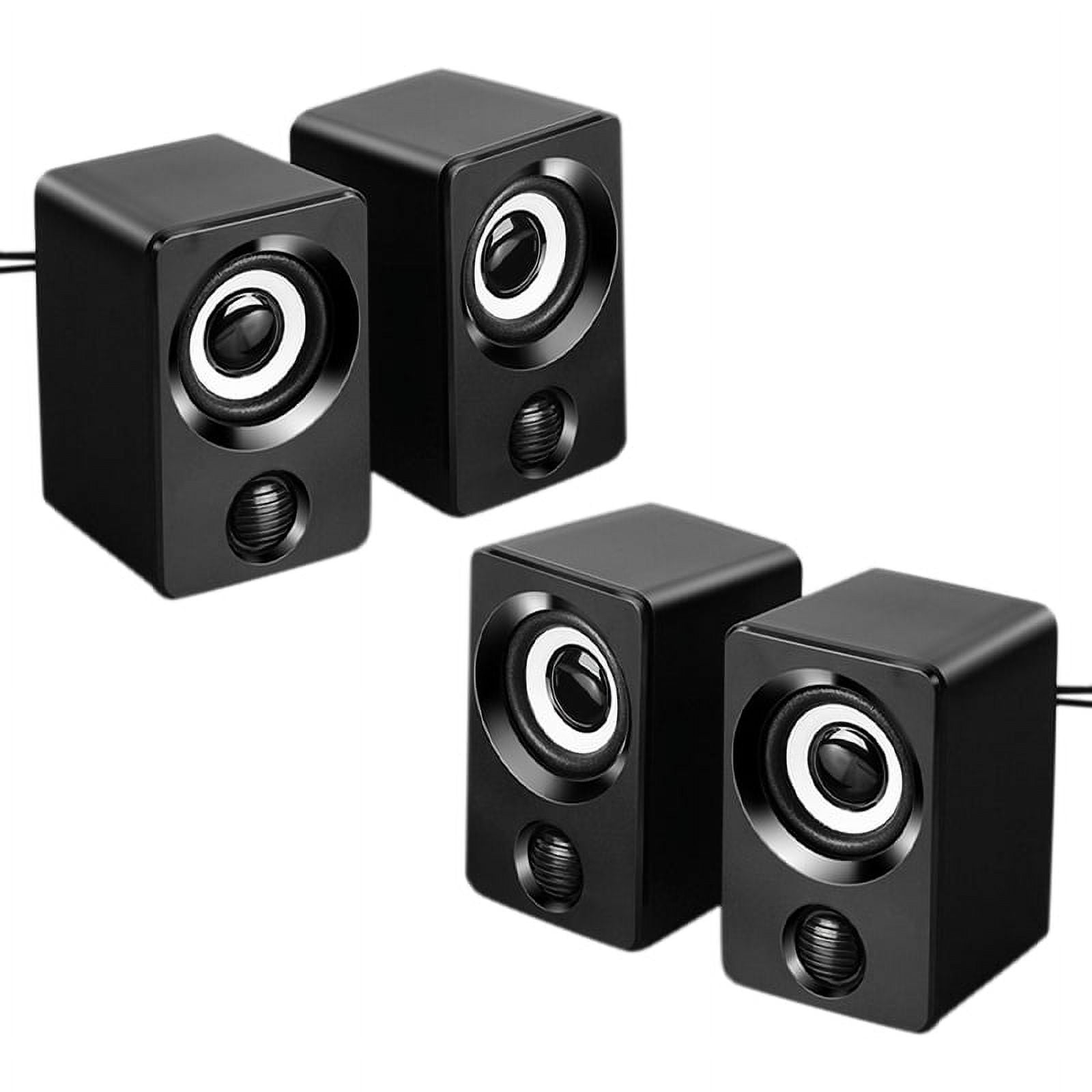 4X Surround Computer Speakers with Stereo USB Wired Powered Multimedia ...