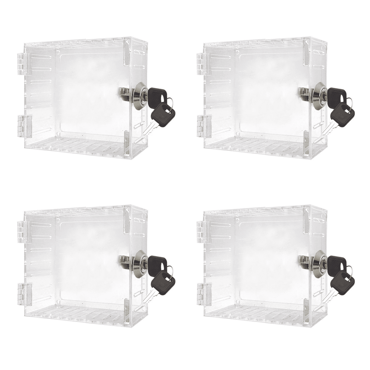 4X Thermostat Lock Box with Key Thermostat Cover Universal Thermostat ...