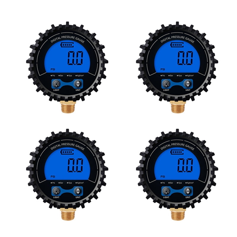 4X Tire Pressure Gauge Digital Tire Tester Display Air Pressure ...