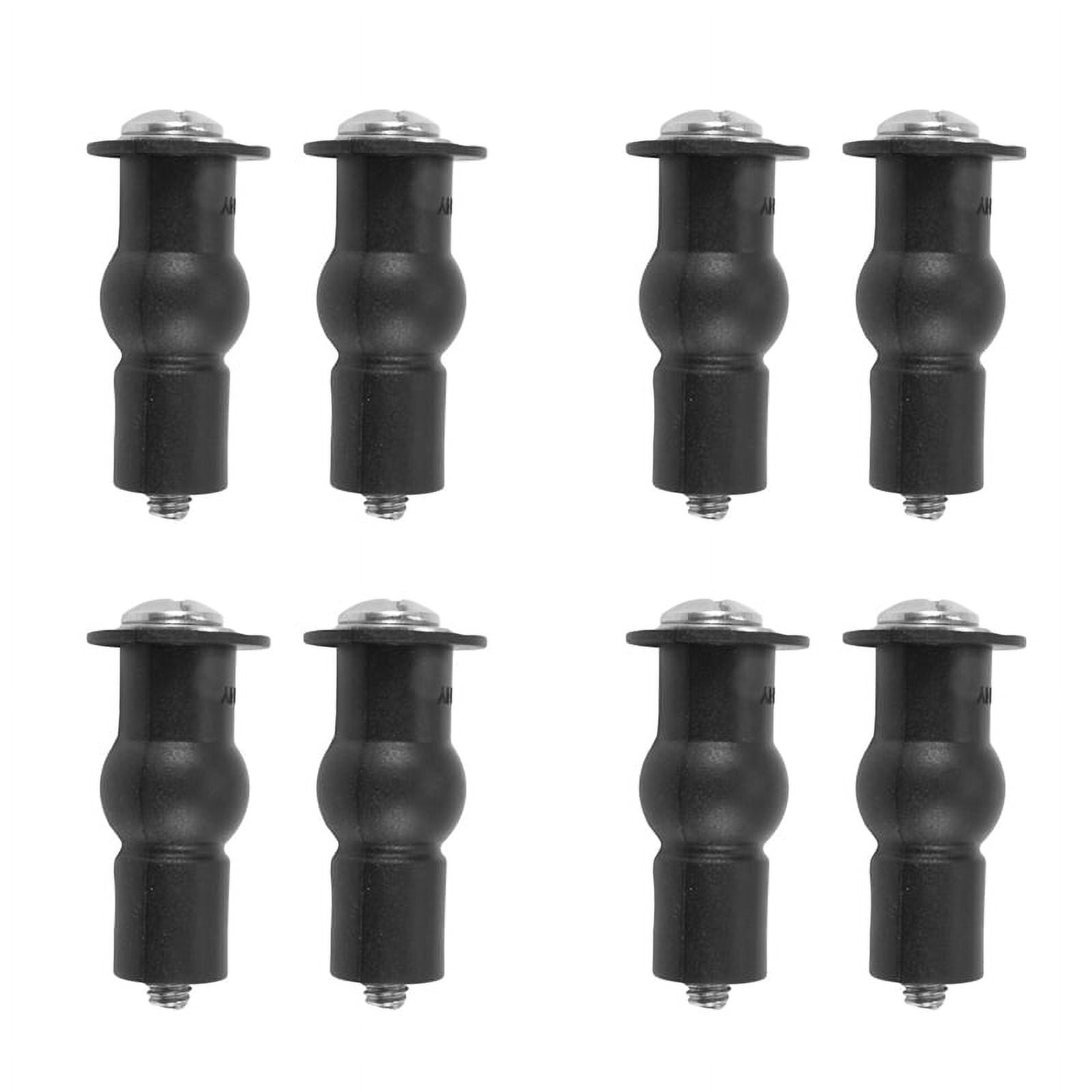 4X Toilet TOP FIX Hinge Hole Fixings Well Nut Screw Rubber Back to Wall ...