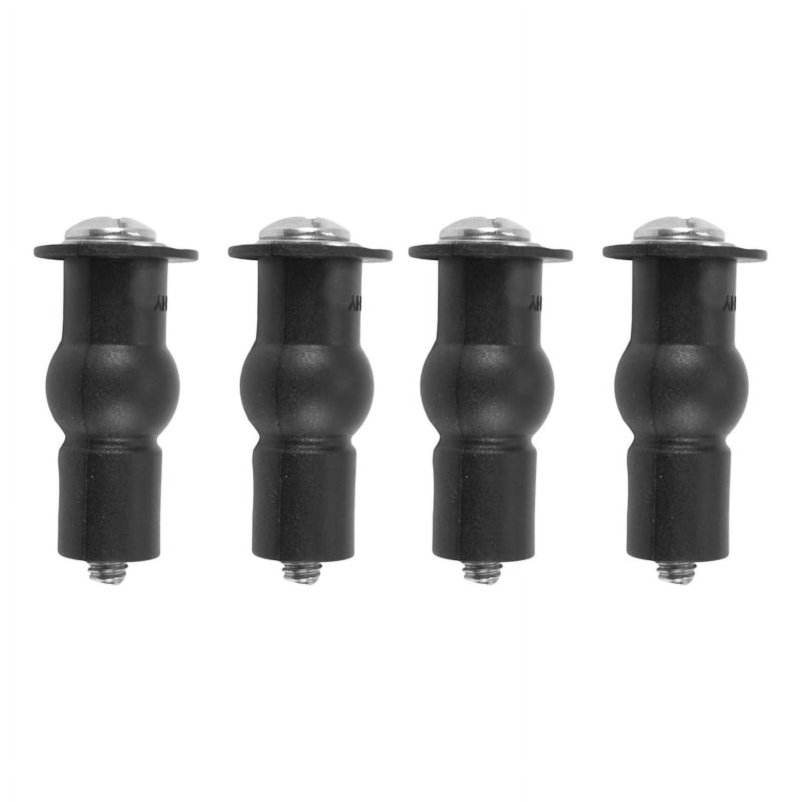 4X Toilet TOP FIX Hinge Hole Fixings Well Nut Screw Rubber Back to Wall ...