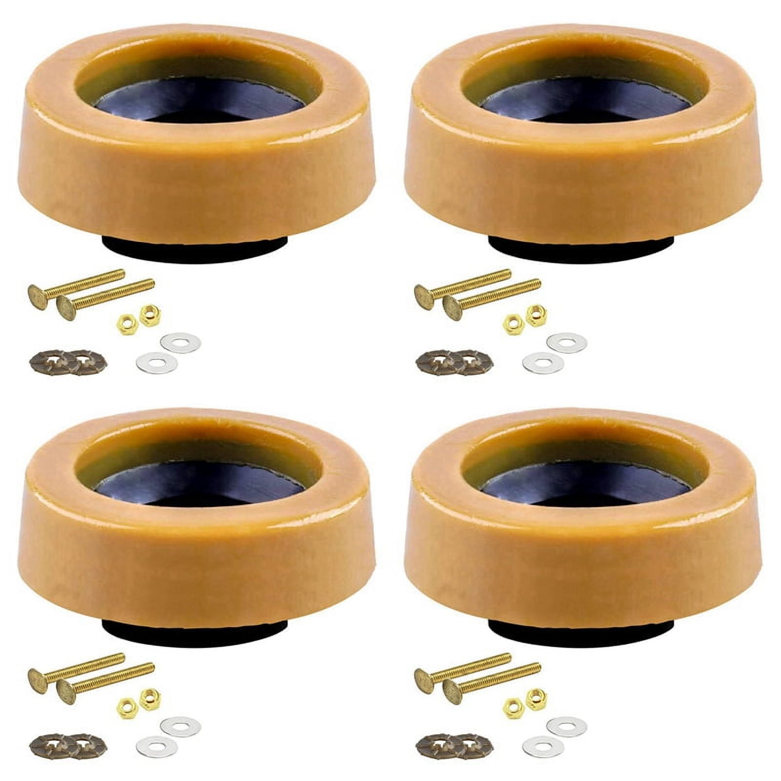4X Toilet Wax Ring Kit for Floor Outlet Toilets New Install or Re-Seat ...