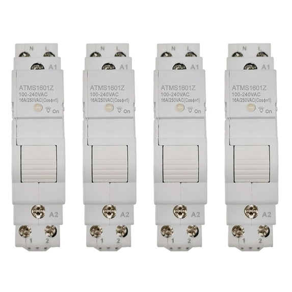4X Tuya Smart Life ZigBee Circuit Breaker Din Rail 1P Single Pole Dry ...