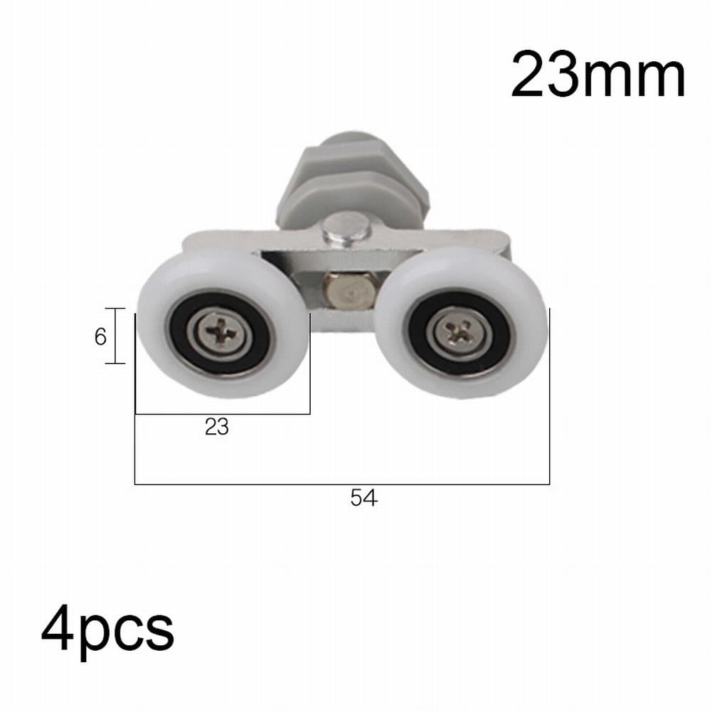 4x Twin Bathroom Shower Door Roller Runner Wheels Sliders 19/23/25/27mm ...
