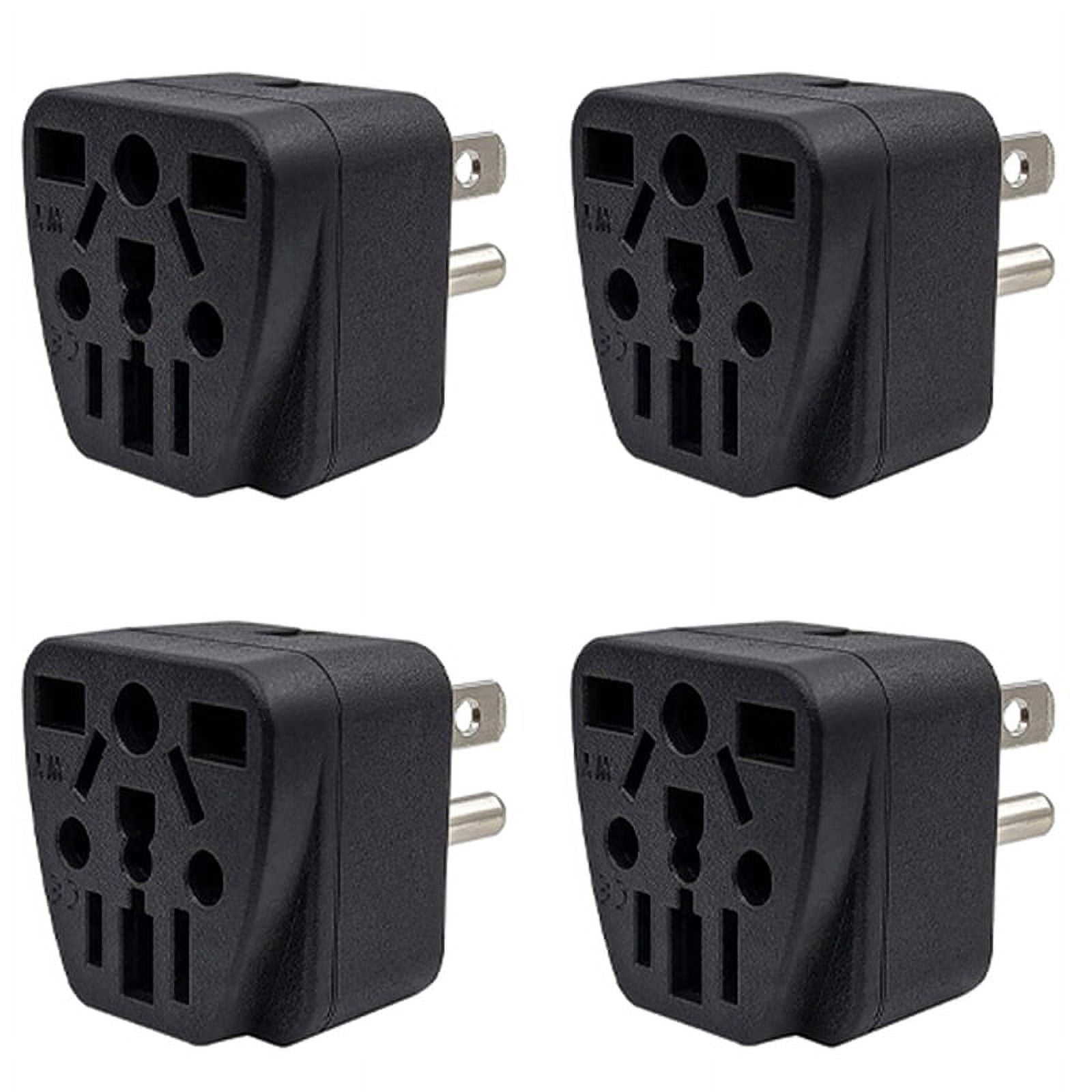 4X US Travel Plug Adapter EU/UK/AU/In/CN/JP/Asia/Italy/Brazil to USA ...