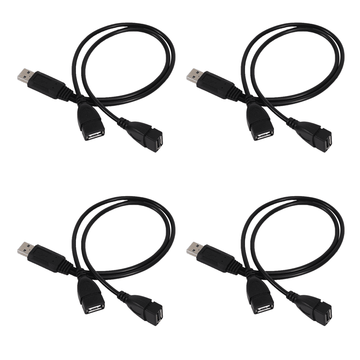4X USB 2.0A Male auf 2 Dual USB Female Jack Y Splitter Verteiler ...