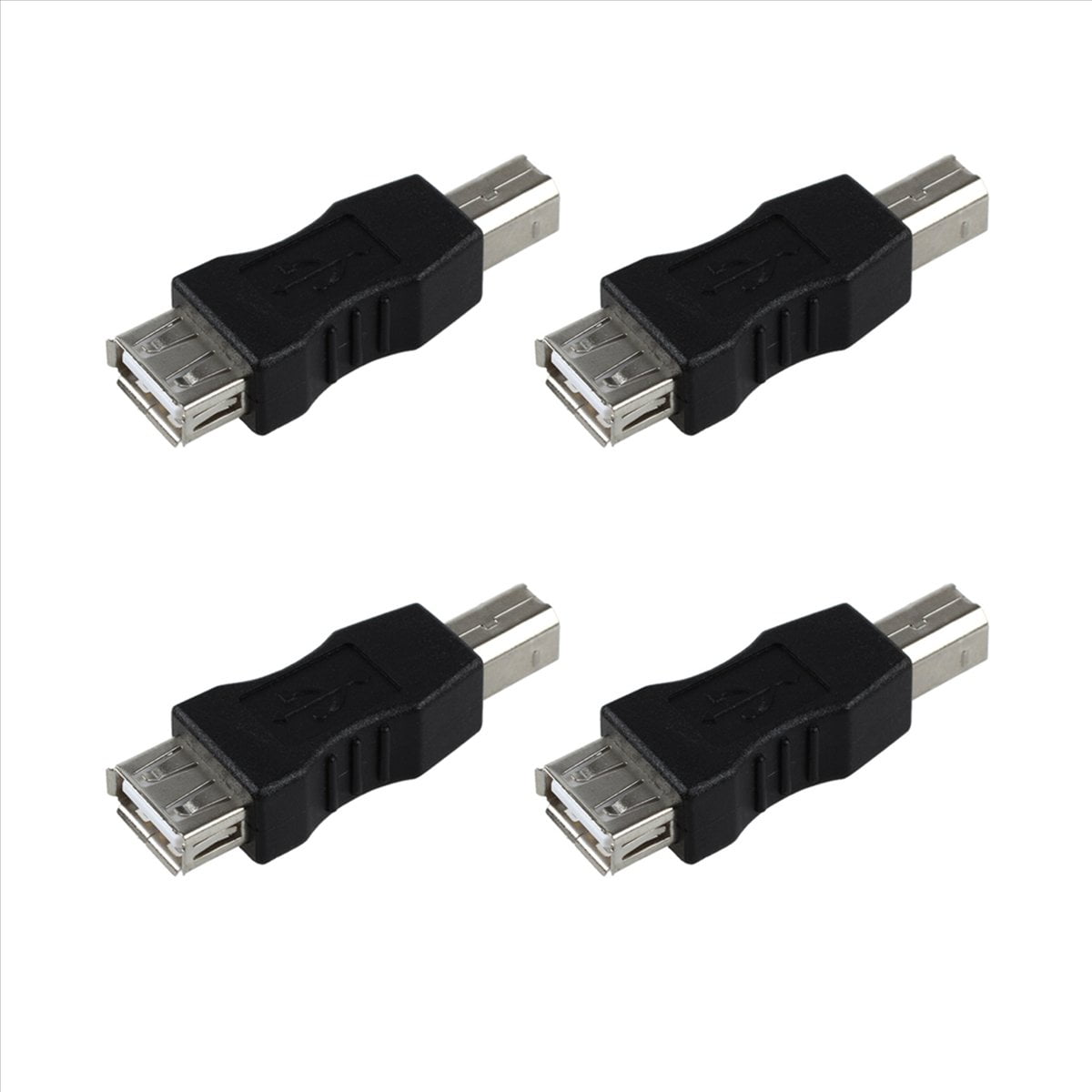 4X USB Type A Female to USB Type B Male Adapter,4X USB Type A Female to ...
