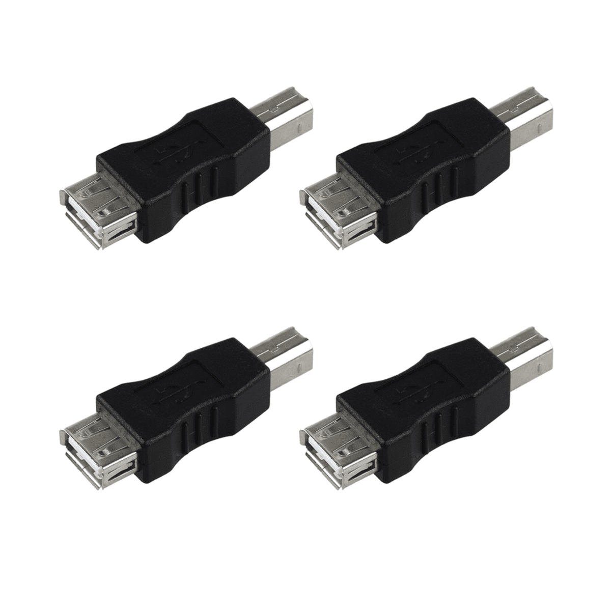 4X USB Type A Female to USB Type B Male Adapter - Walmart.com