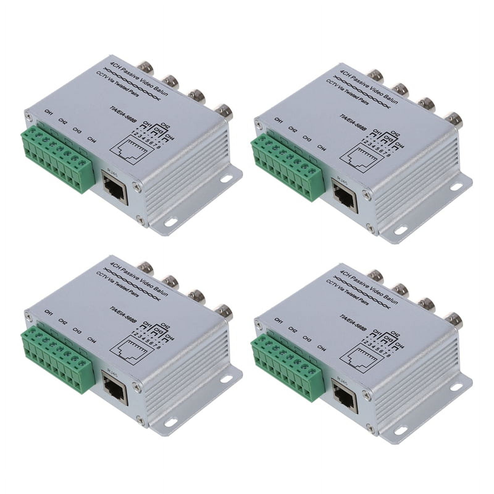 4X UTP 4 Channel Passive Video Balun Transceiver - Walmart.com