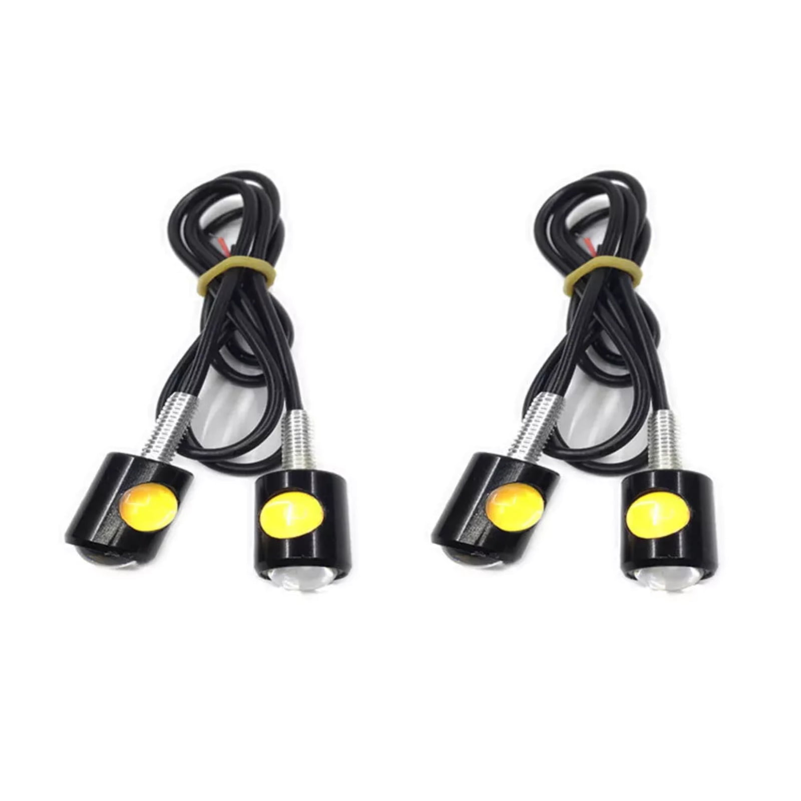 4X Universal Motorcycle Mini LED Turn Signals Indicator Amber Blinker ...