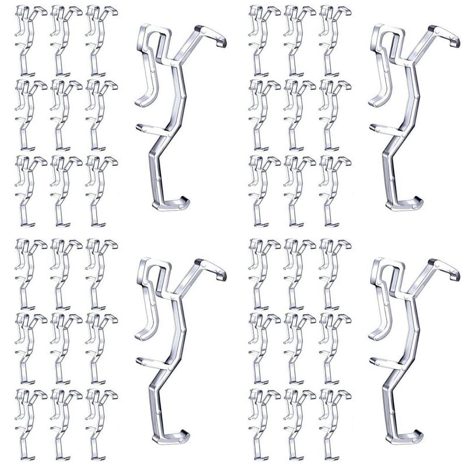 4X Valance Clips Clear Plastic Hidden Retainer Holder Clip for Window ...