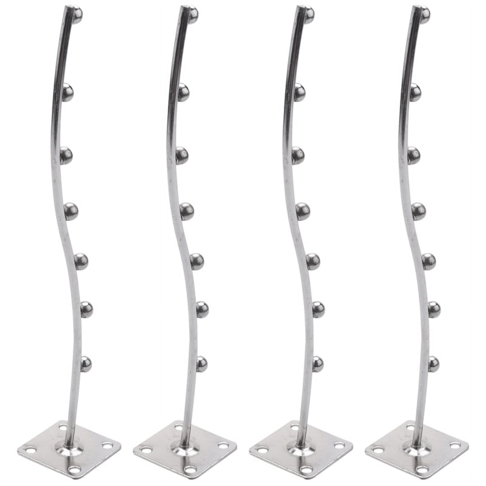 4X Wall Mount Waved Waterfall Hanger Rack 7 Beads Garment Display Hooks ...