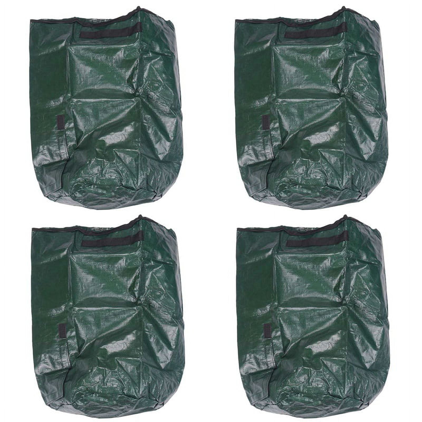 4X Waste Kitchen Garden Yard Compost Bag Environmental PE Cloth Planter ...