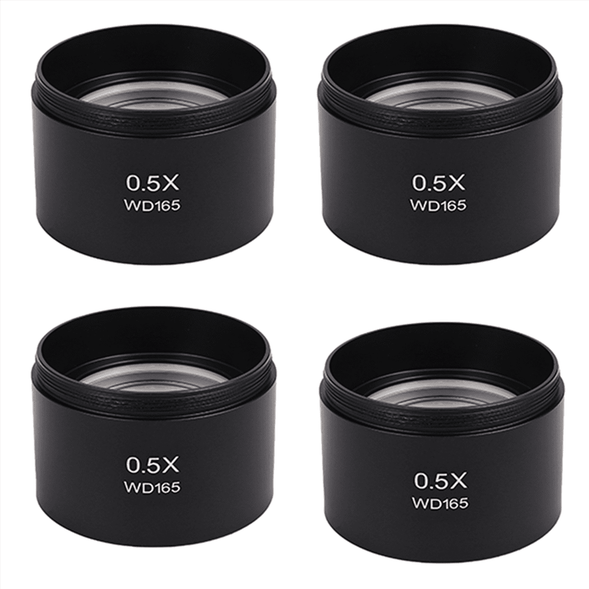 4X Wd165 0.5X Stereo Microscope Auxiliary Objective Lens Barlow Lens with 1-7/8 Inch(M48mm ...