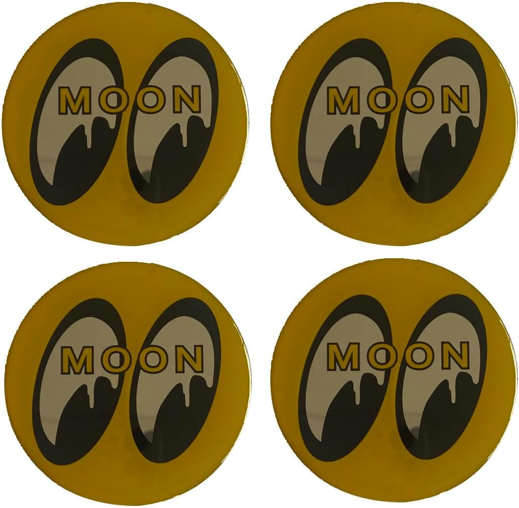 4X Wheel Center Hub Cap Stickers Emblem Decal (Not Vinyl) for Moon Eyes Rat Fink Camaro 63mm/2.5 ...