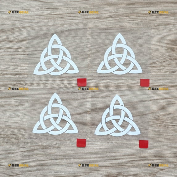 4X White 2" Celtic Trinity Knot Symbol Decal Sticker Car Computer Phone ...