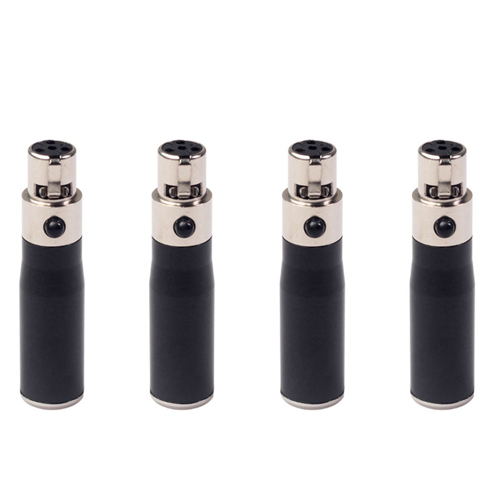 4X XLR Mini 3 Pin Male to 4 Pin Female Audio Adapter Plug Connector Hi ...