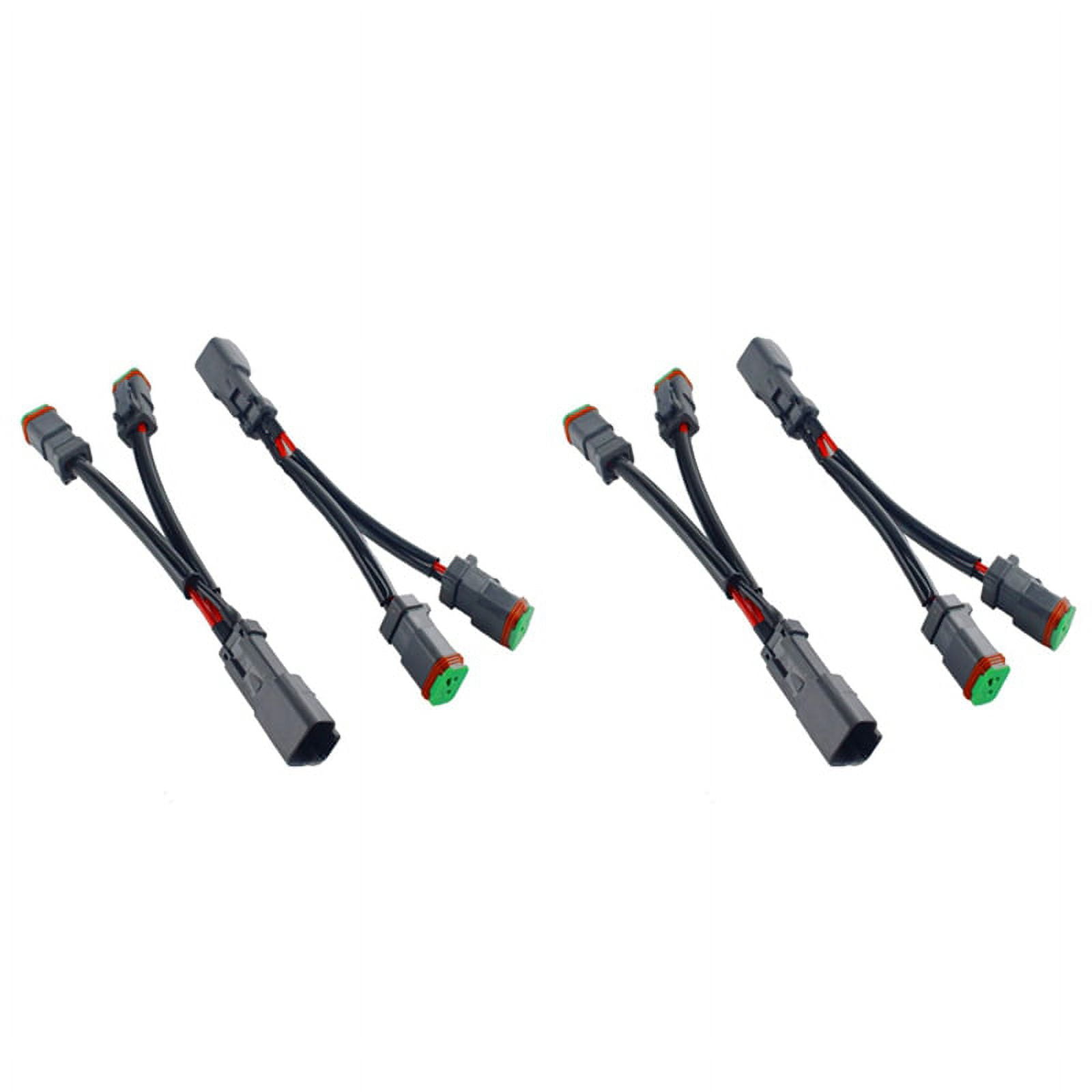 4X Y Type Leads Deutsch DT DTP 2 Pin Socket Adapter for LED Pod Work ...