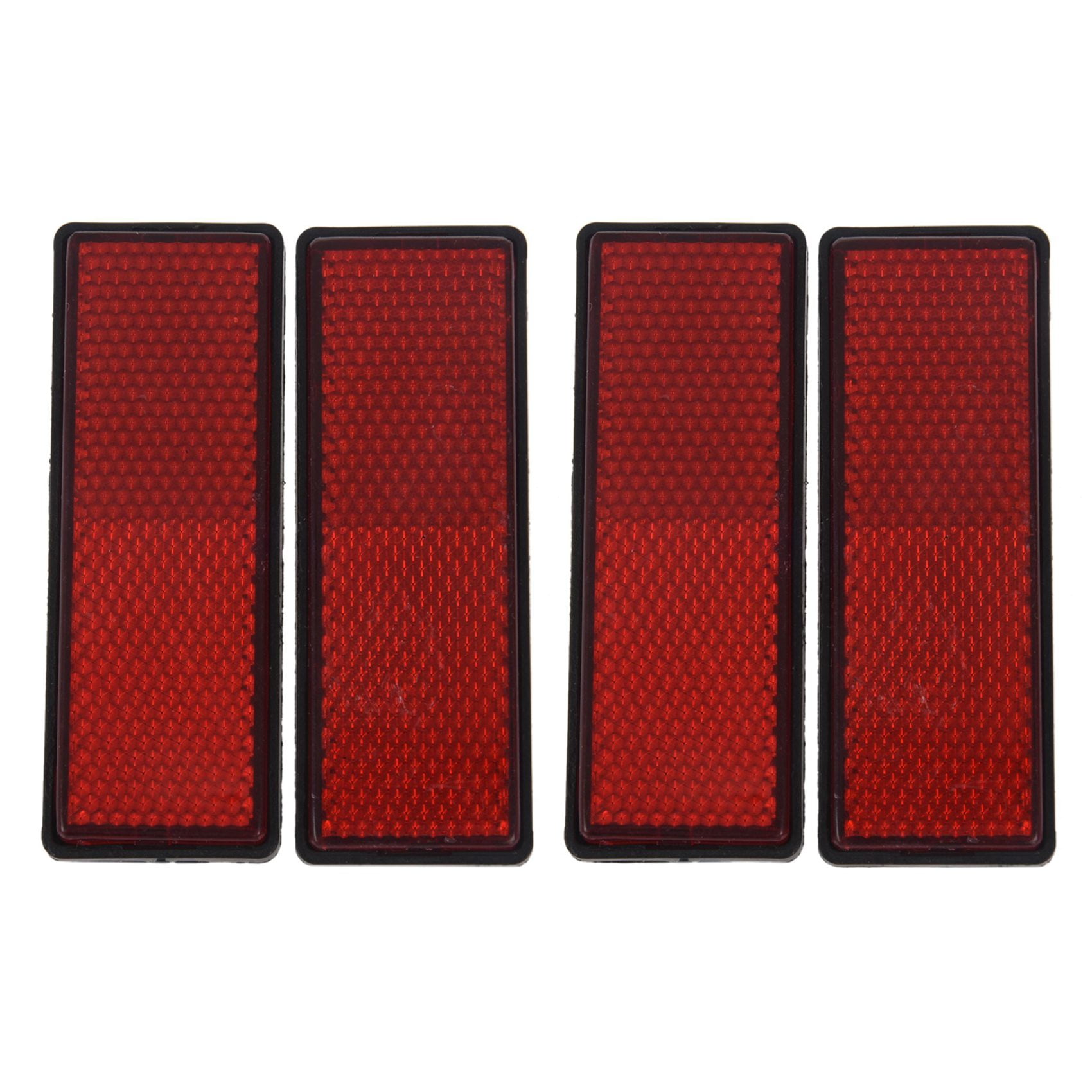 4X rectangle red Reflectors Universal For Motorcycles ATV Bikes Dirt ...