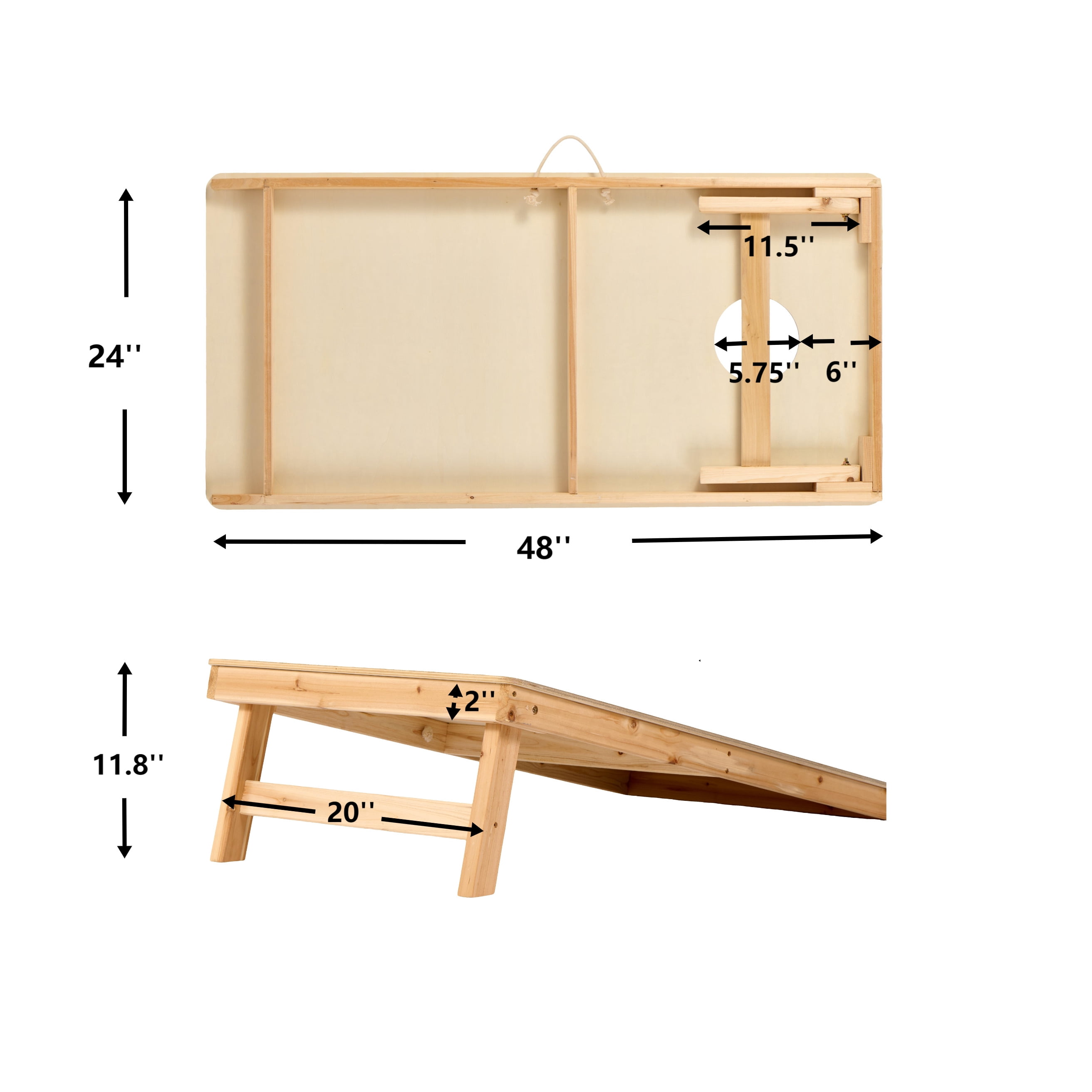 4X2 Ft Large Size Cornhole Board Set Of 2, Wooden Outdoor Game Board ...