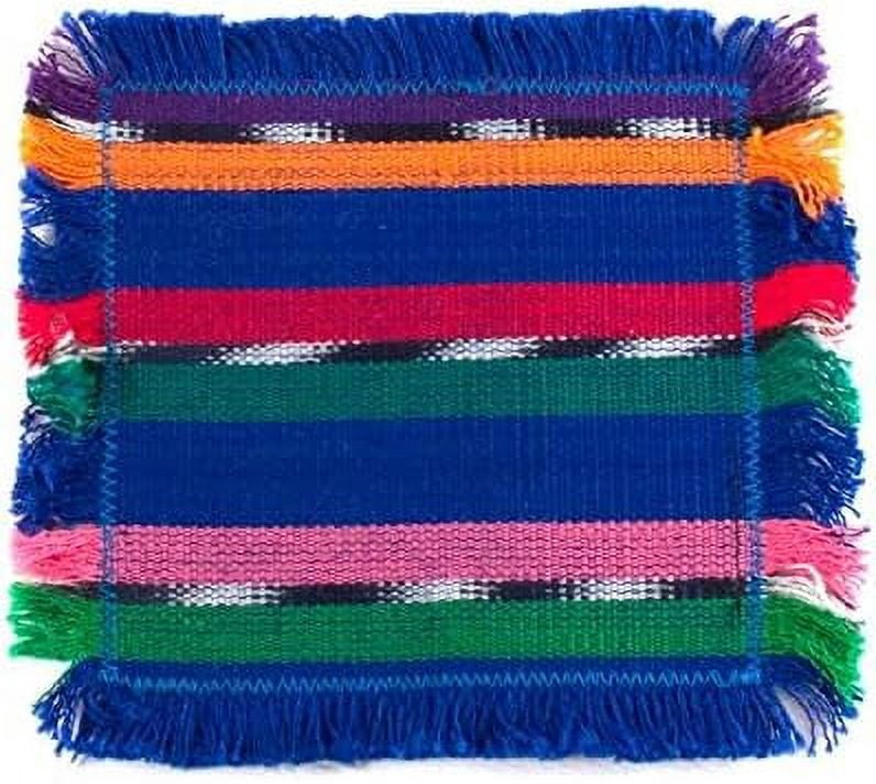 4X4 Inch Hand Woven Cloth Coasters for Drinks, Glasses Set of 4 - Fun ...