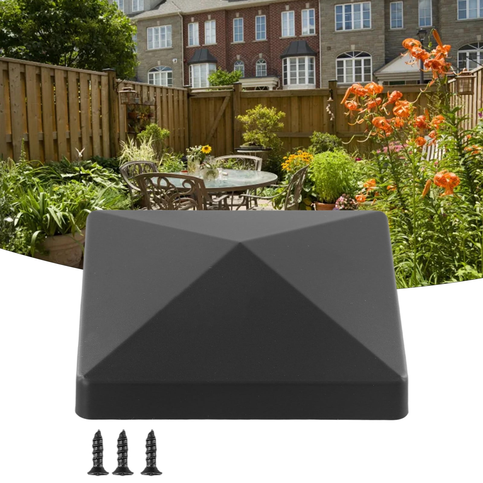 Fence Post Caps 4x4（Actual 3.5"x3.5"）,Deck Post Plastic Caps with ...