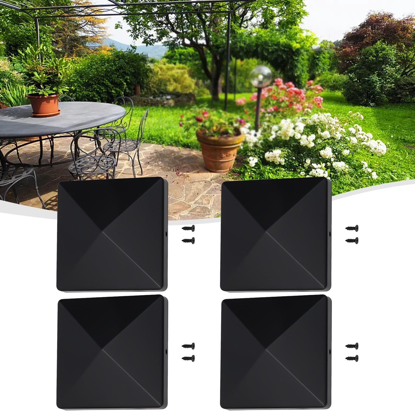 4X4 Inch Plastic Fence Post Cap Post Cap To Protect Outdoor Wooden ...