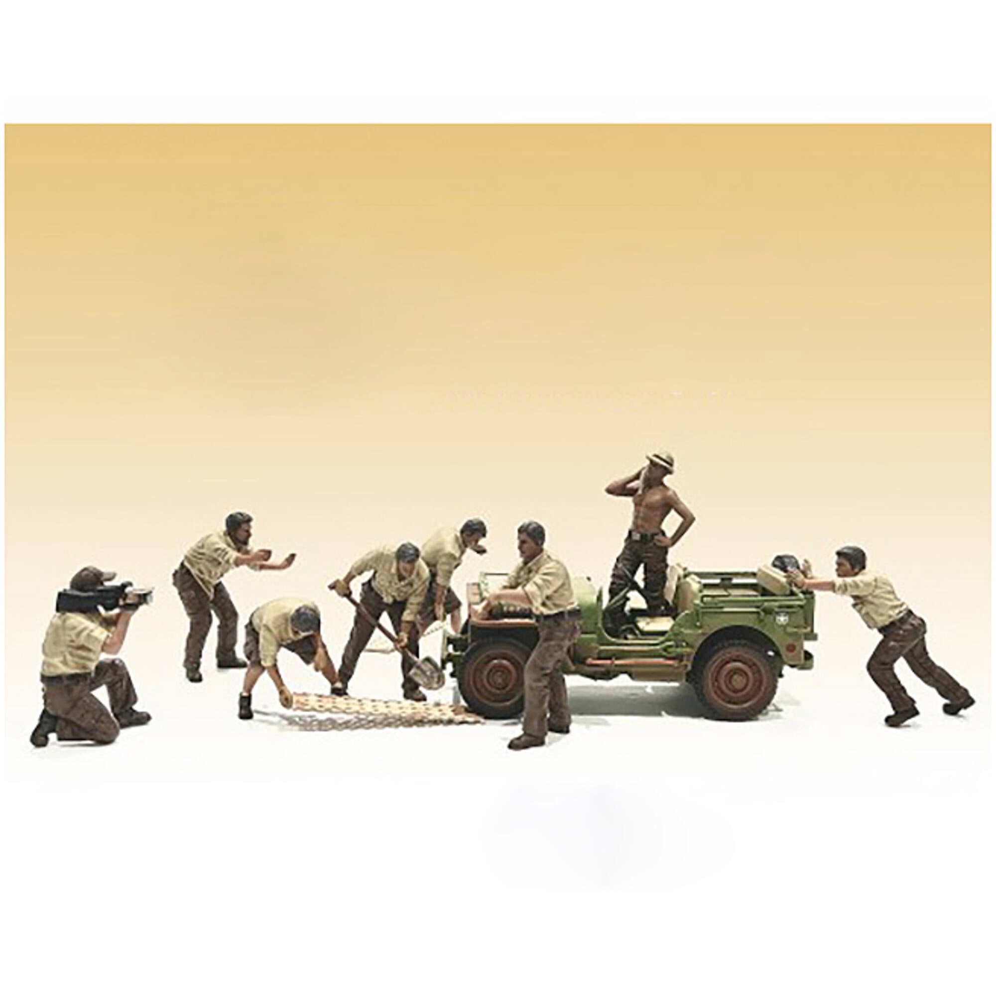 "4X4 Mechanic" 8 piece Figure Set for 1/18 scale models by American ...
