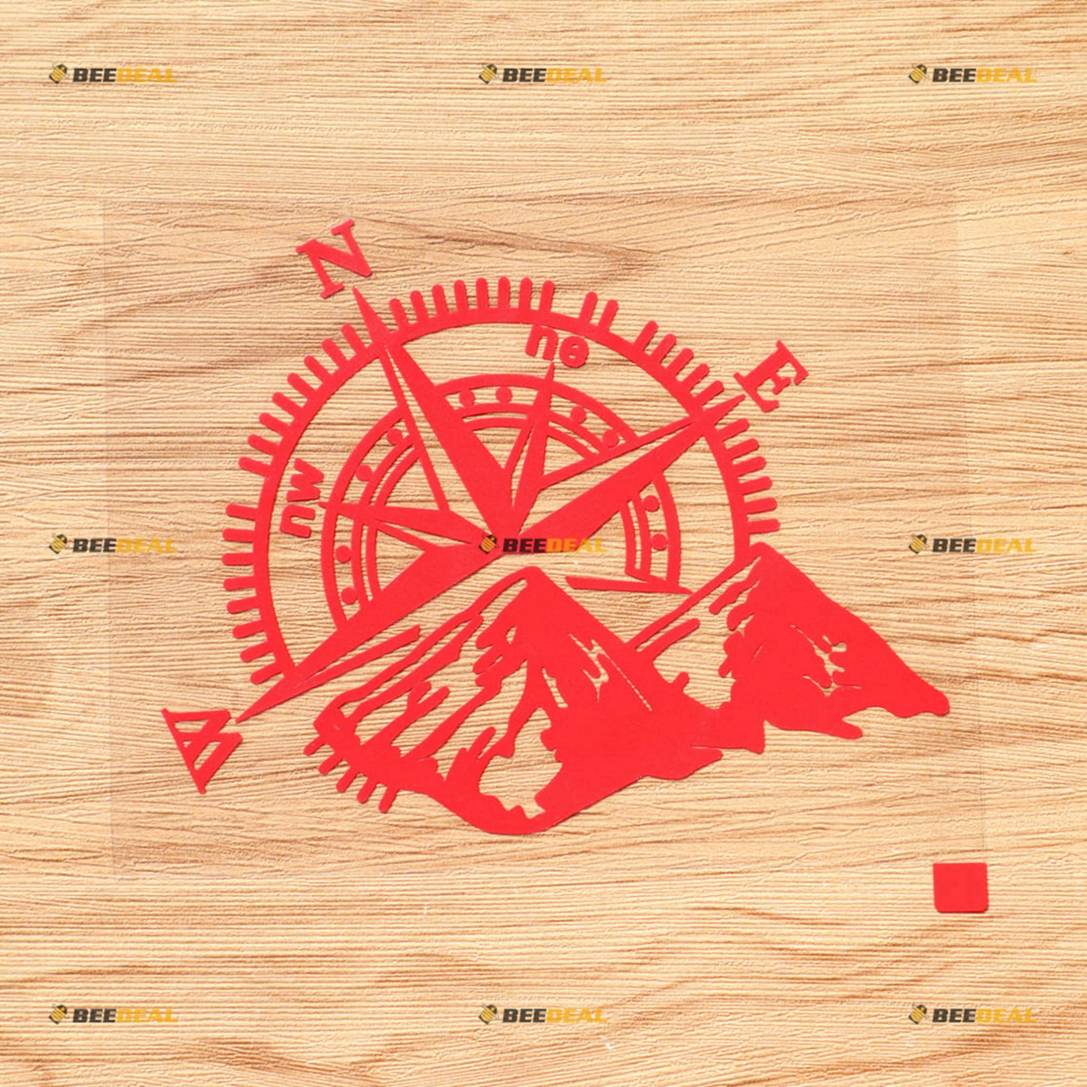 4X4 Off Road Compass Mountain Decal Sticker Car Truck Vinyl - Red 6 ...