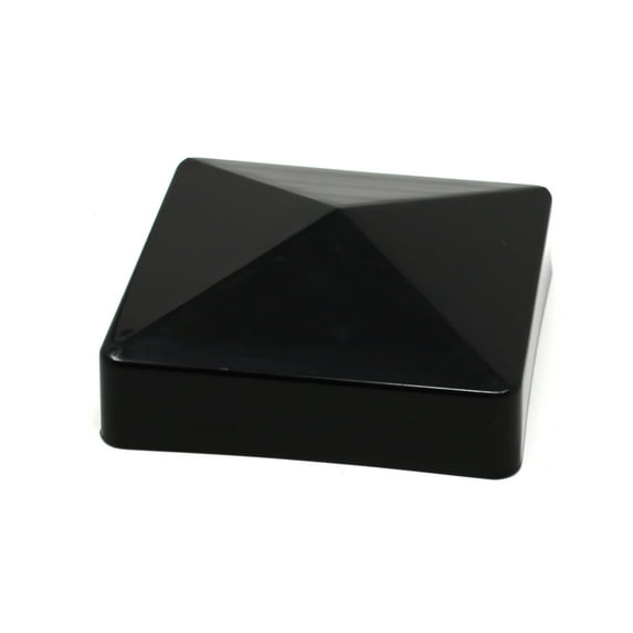 4X4 (True) (100mm) Fence Post Plastic Pyramid Post Cap For A Post Black ...