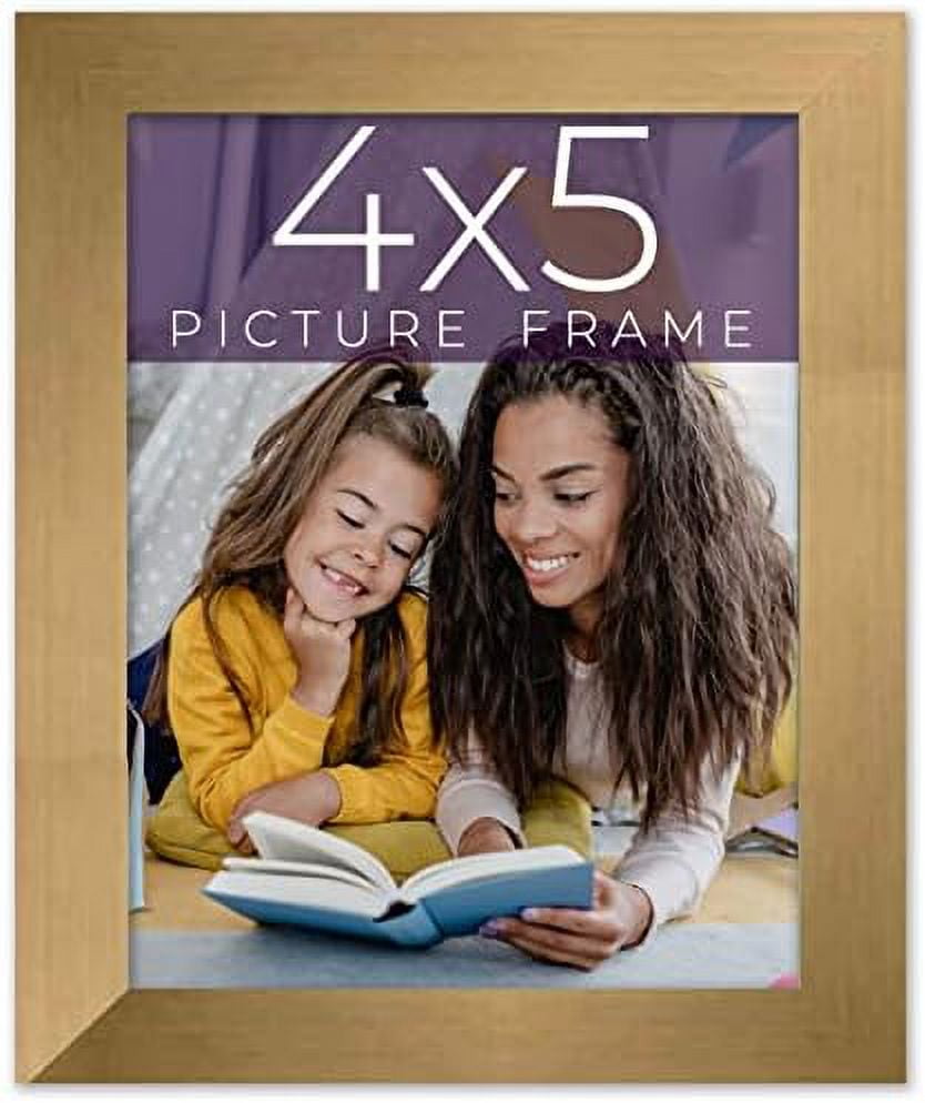 4X5 Bronze Real Wood Picture Frame Width 0.75 Inches | Interior Frame Depth 0.5 Inches | Bronzo ...